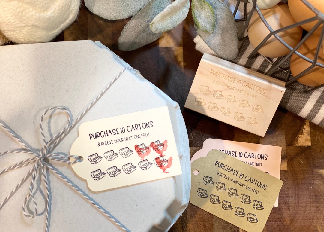 Purchase Cartons Stamp Loyalty Egg Carton Stamp Tag Stamp - Etsy