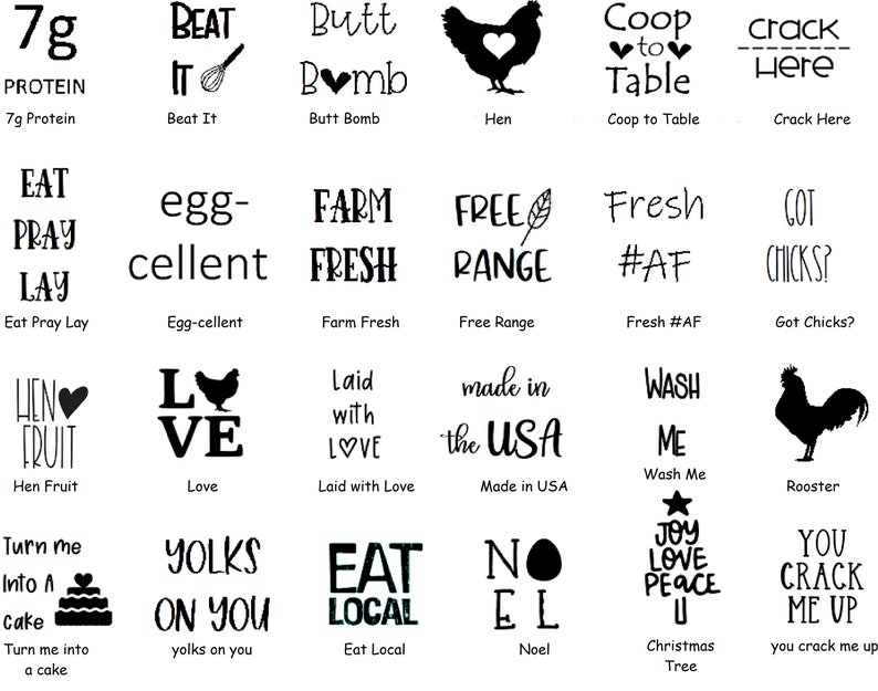 Egg Stamps Mini Stamp Tag Stamp Backyard Chickens Chicken - Etsy