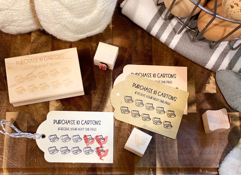 Purchase Cartons Stamp Loyalty Egg Carton Stamp Tag Stamp - Etsy