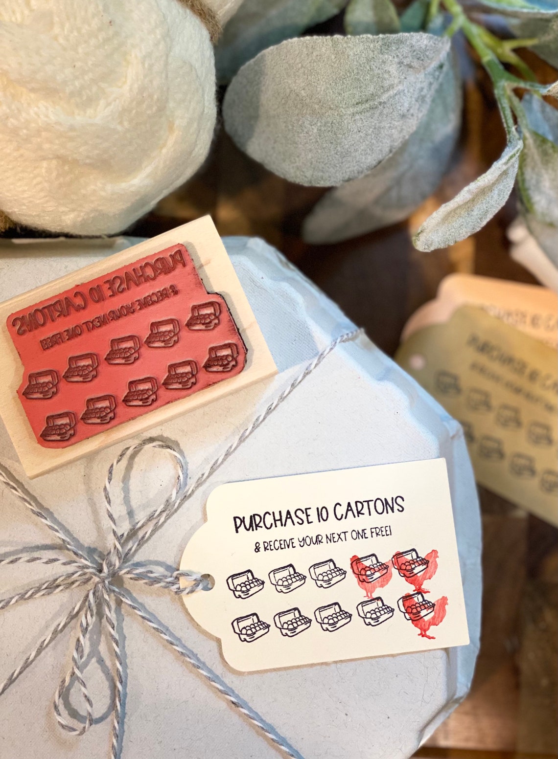 Purchase Cartons Stamp Loyalty Egg Carton Stamp Tag Stamp - Etsy