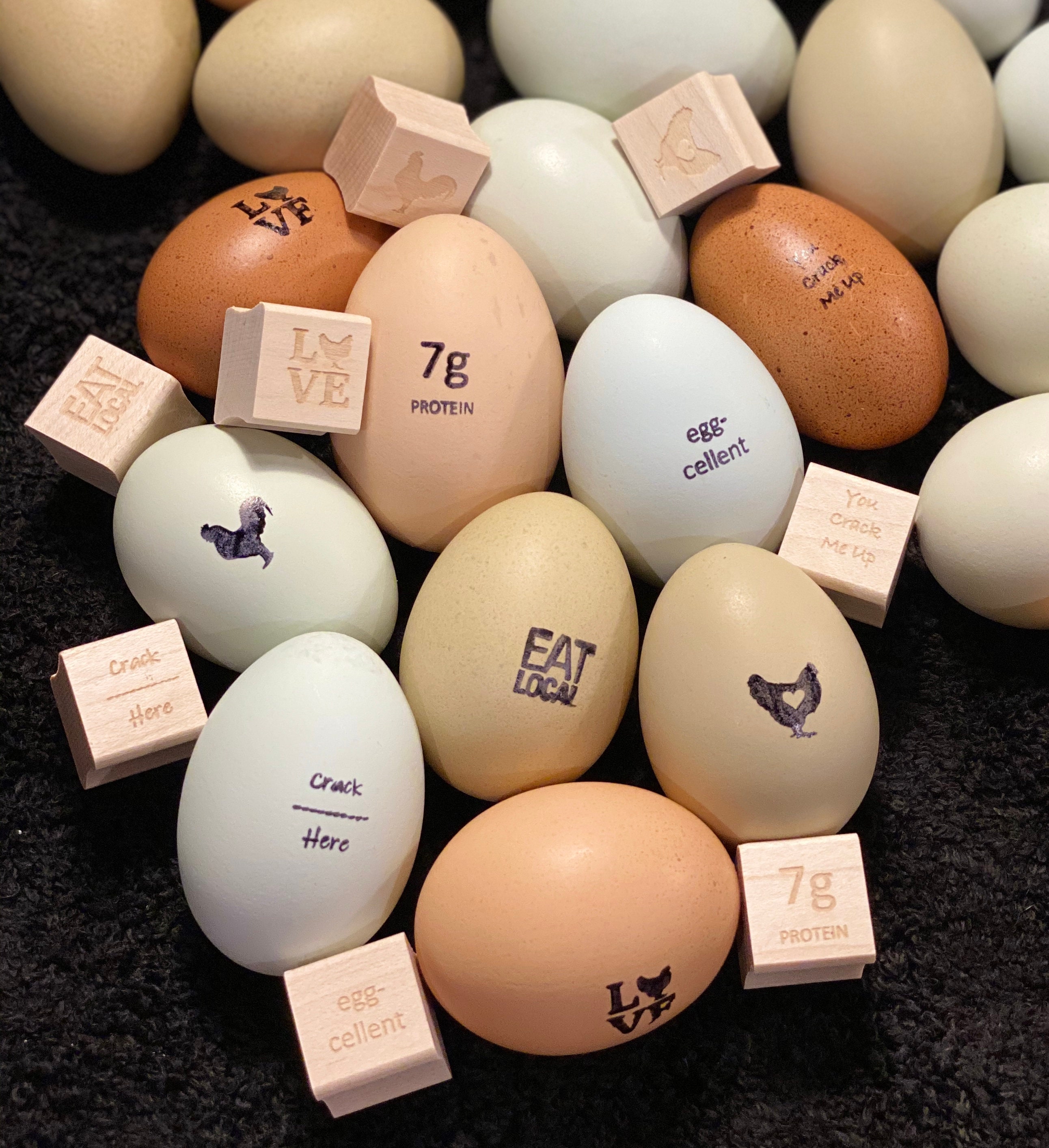 Egg Stamps Mini Stamp Tag Stamp Backyard Chickens Chicken | Etsy