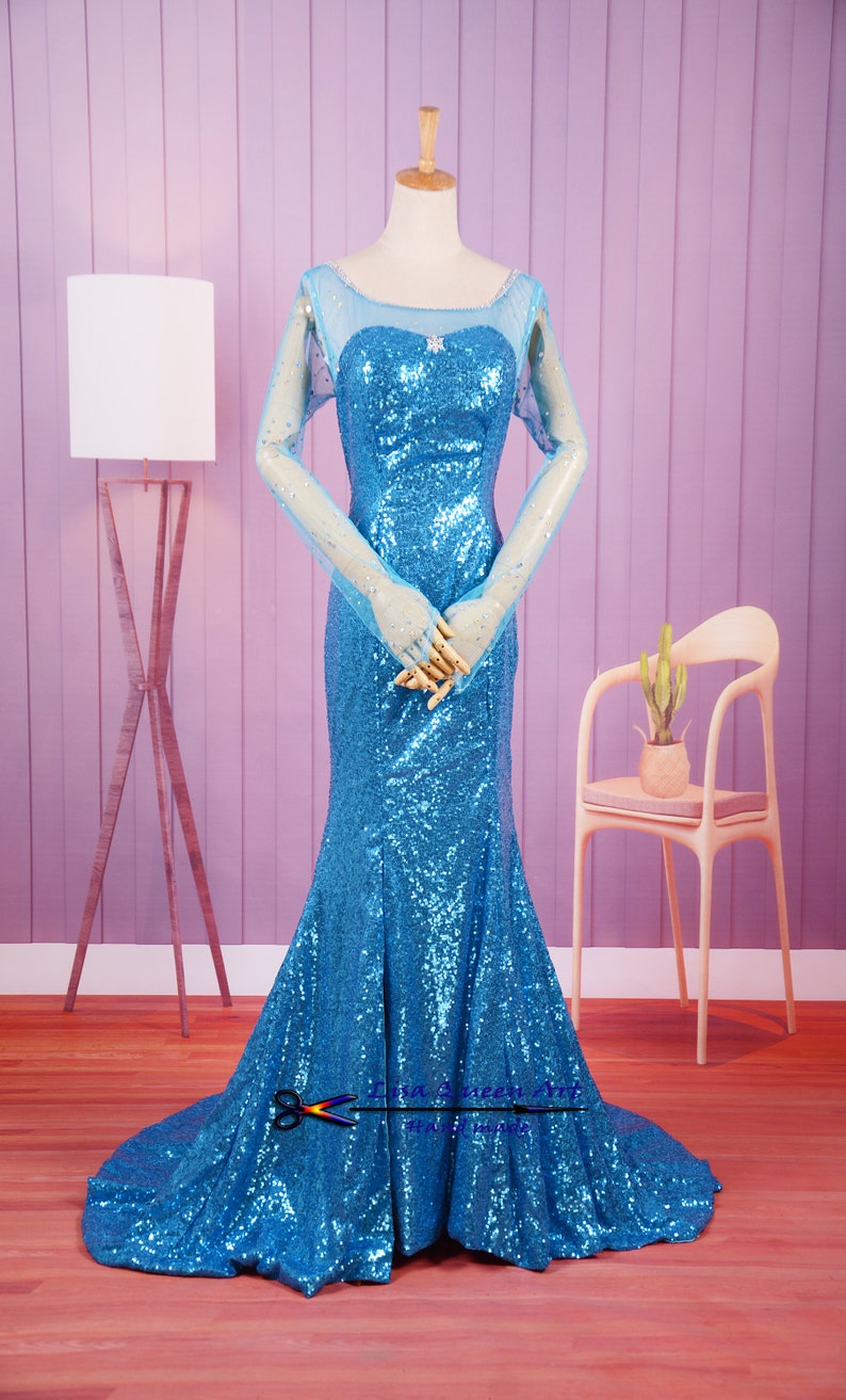 Frozen Elsa Cosplay Costume Elsa Coronation Cosplay Dress - Etsy
