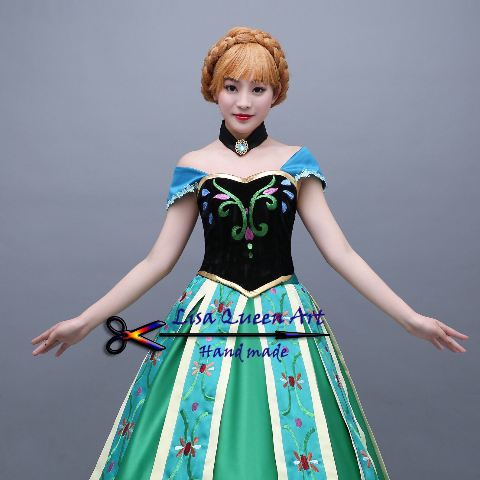 Frozen 2 Anna Queen Cosplay Costume Princess Anna Embroidery Etsy