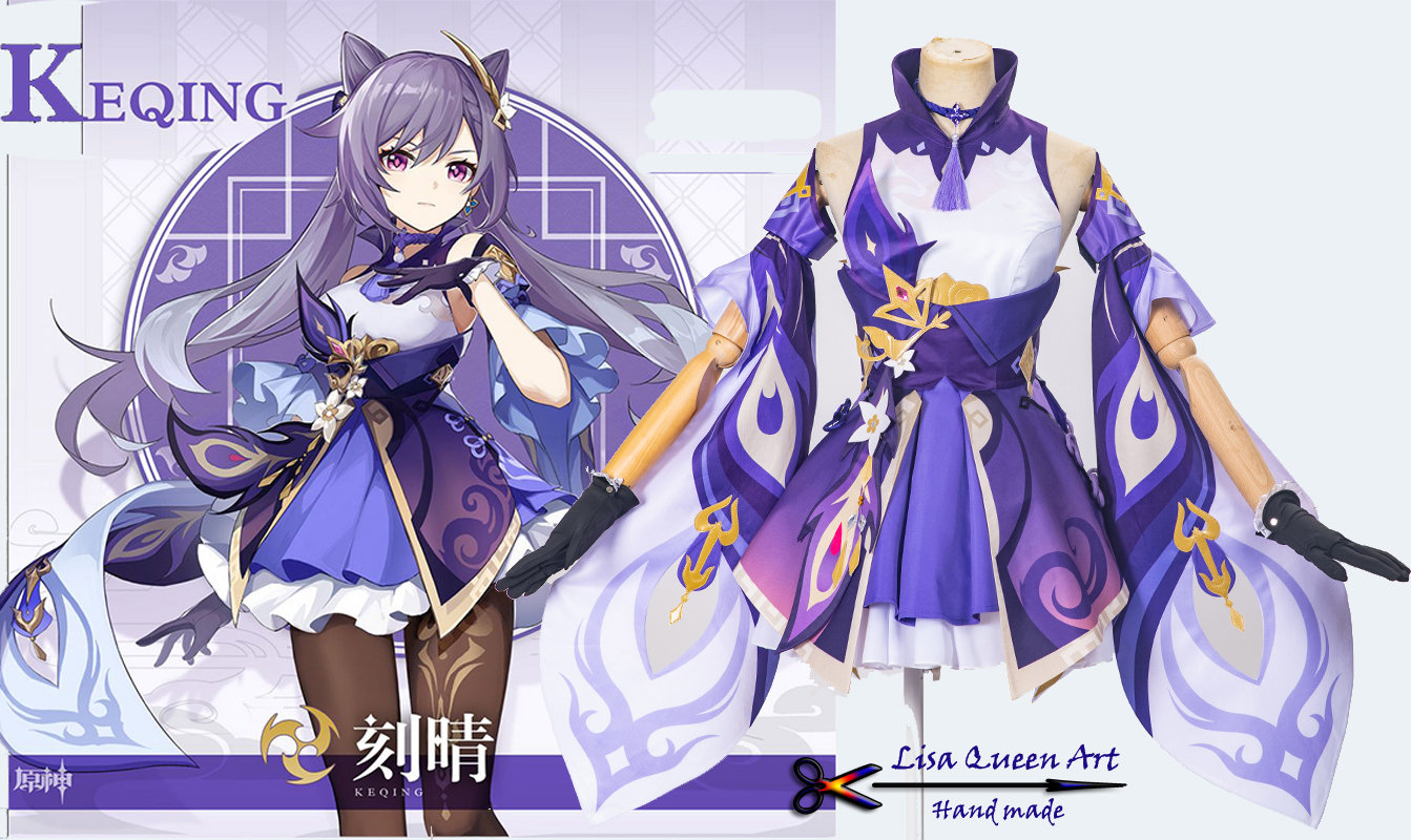 Genshin Impact Keqing Cosplay Costume KeQing game dress | Etsy