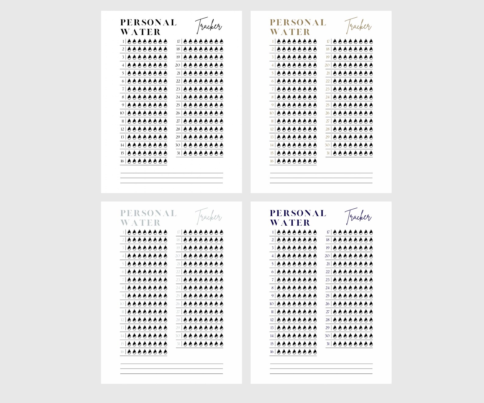 Printable Water Drinking Tracker, Hydration Challenge, Hydration ...