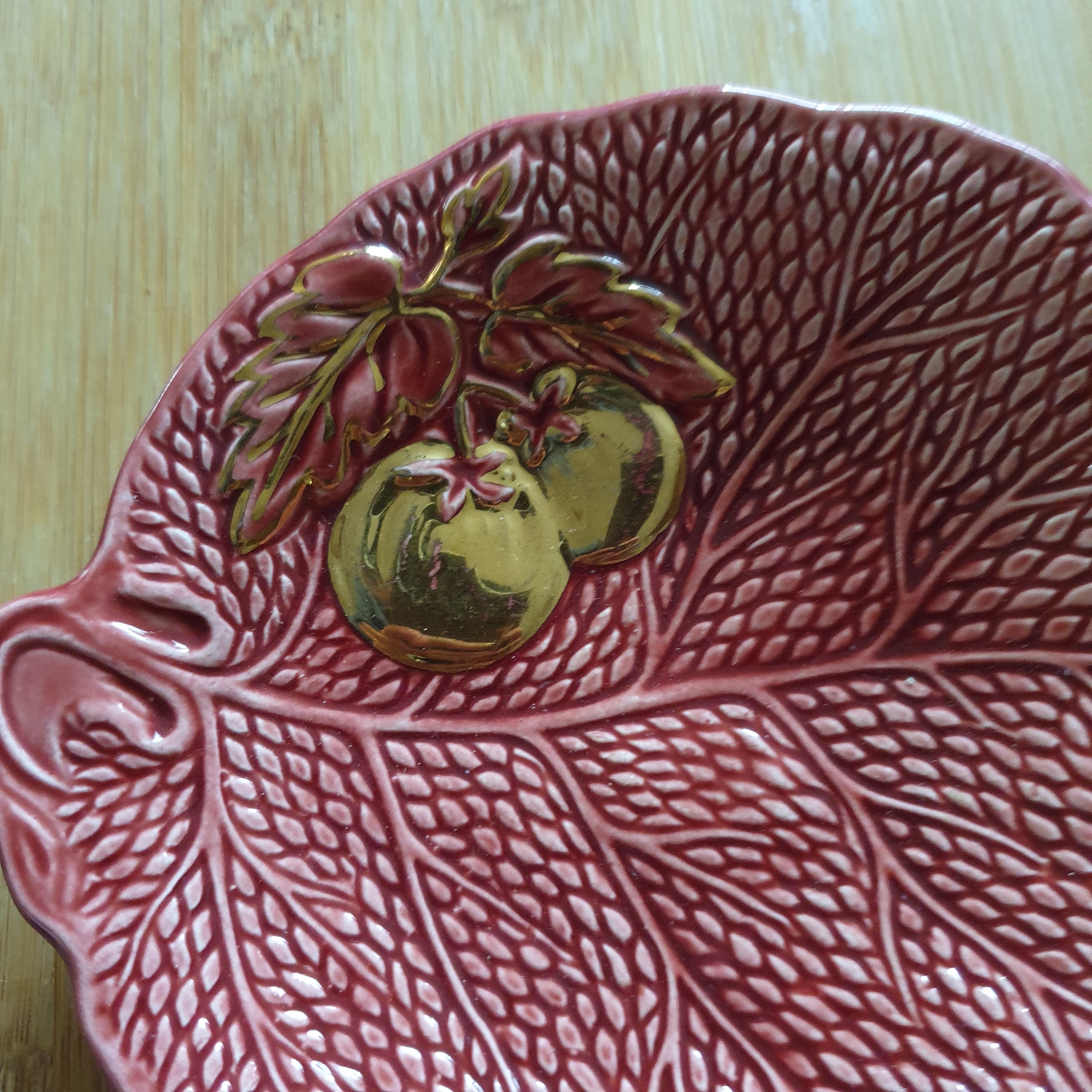 Vintage Crown Devon Textured Plate. Leaf Shaped Serving Plate. - Etsy