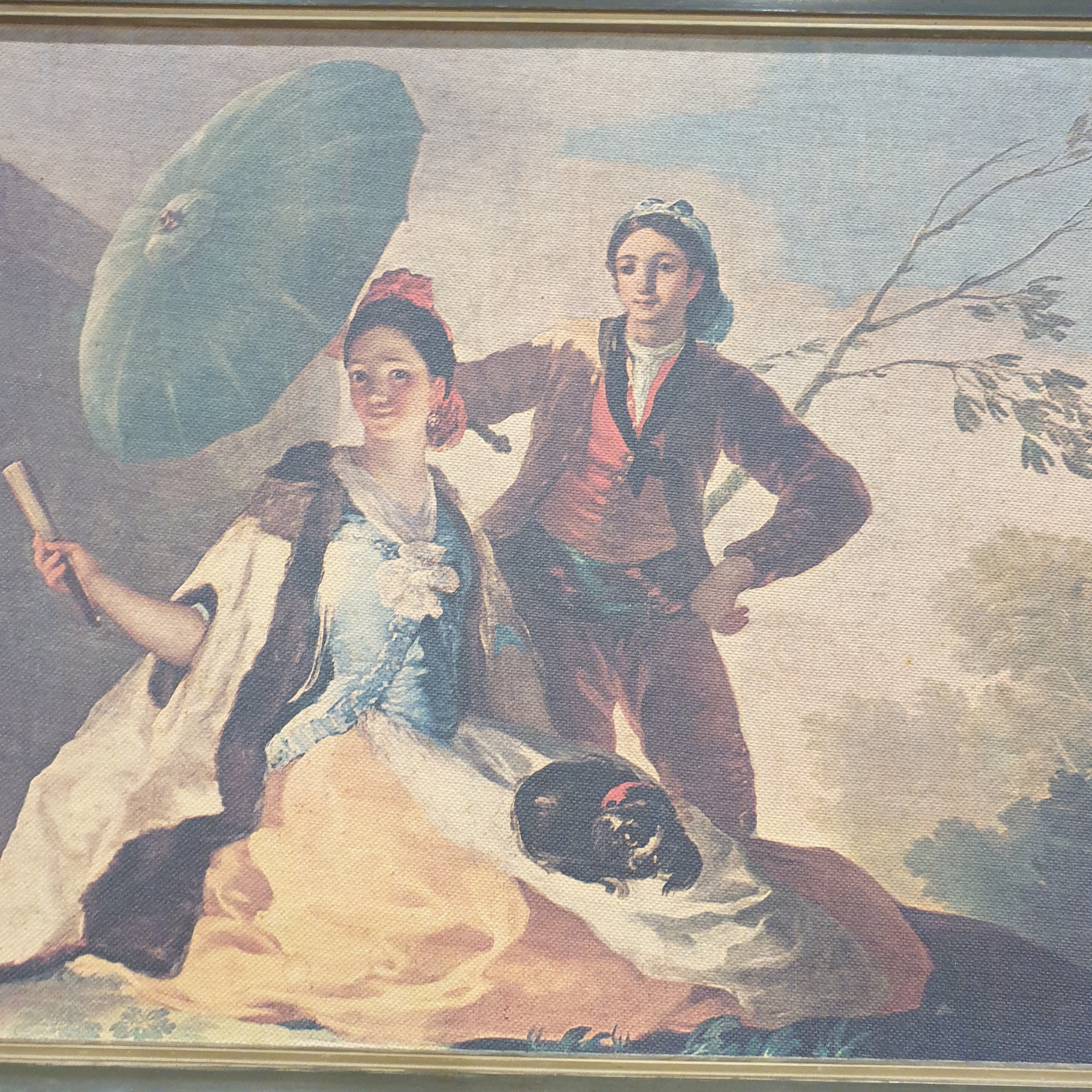 Vintage Francisco De Goya Reproduction Wall Hanging. the Parasol 1777 ...