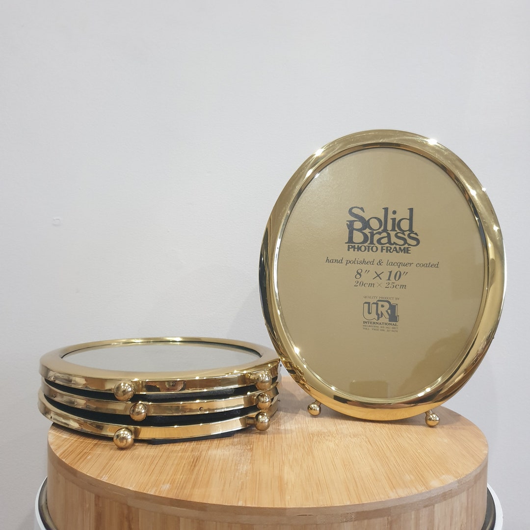 4 Vintage Oval Solid Brass Picture Frames 8x10 - Etsy Australia
