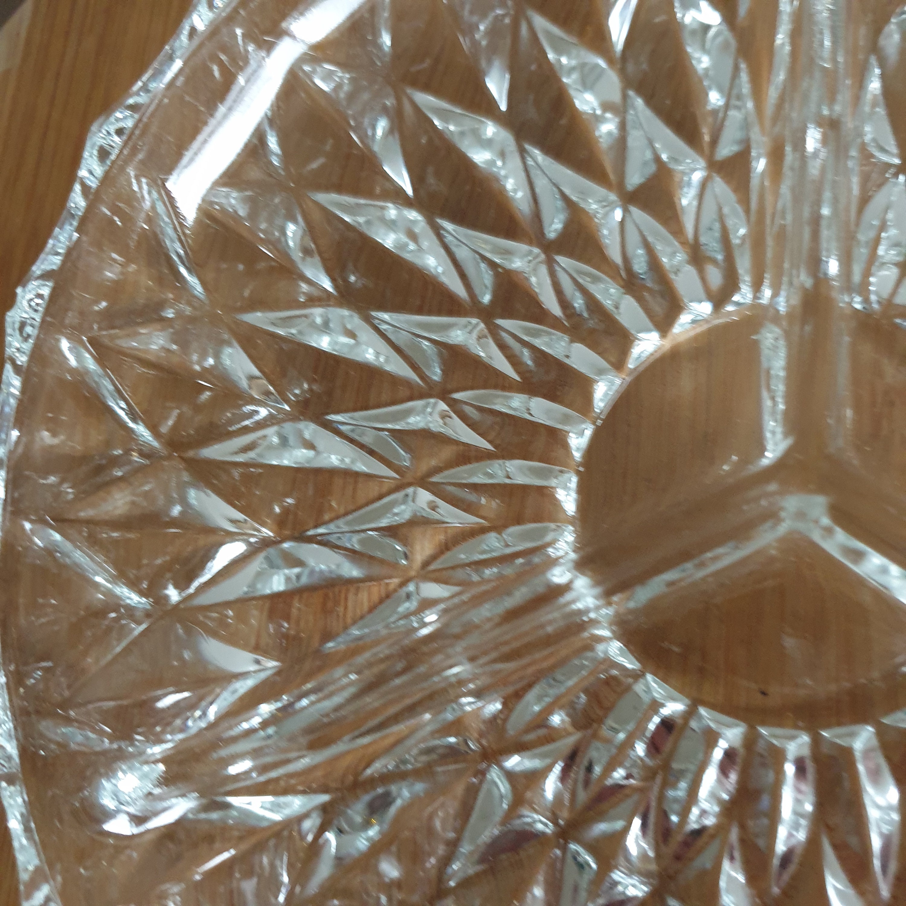 Vintage Crystal Glass Divided Serving Tray. Dessert Tray. - Etsy.de