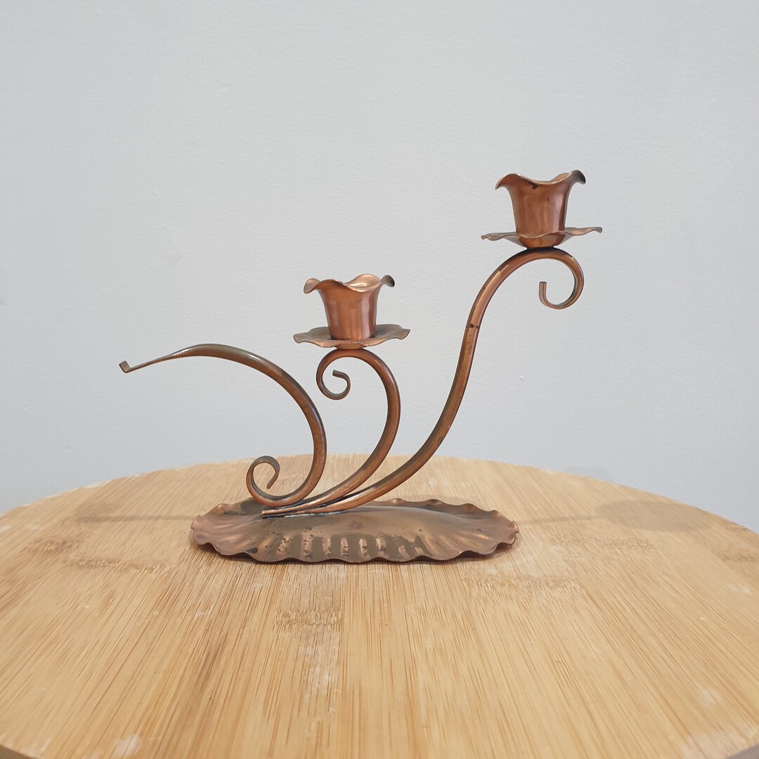 Vintage Gregorian Copper Flower Candle Holder. Gregorian Copper Co ...