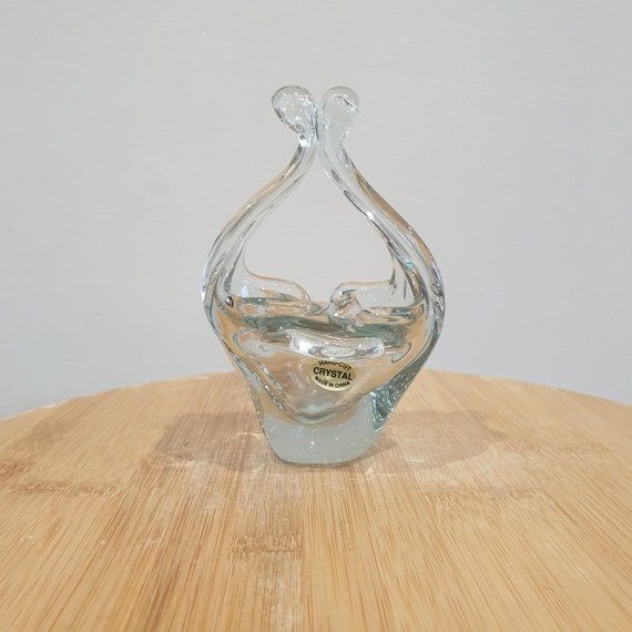 Small Vintage Crystal Glass Figurine. Hand Cut Crystal Petit - Etsy ...