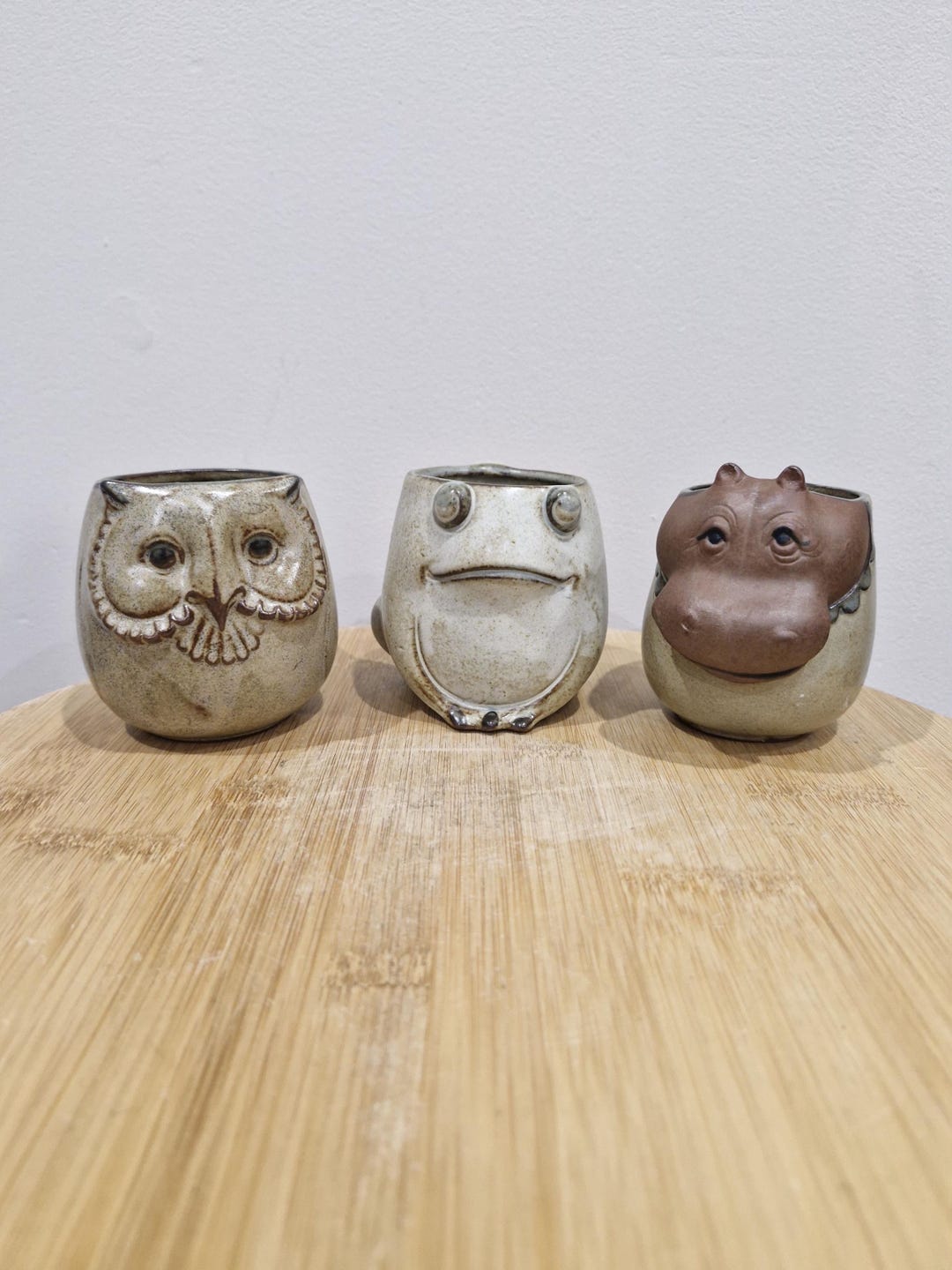 A Set of 3 Vintage Gempo Australia Stoneware Animal Mugs. Retro 1970s ...