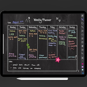 Chalkboard Aesthetic Digital Planner - Undated Year-long Goodnotes ...