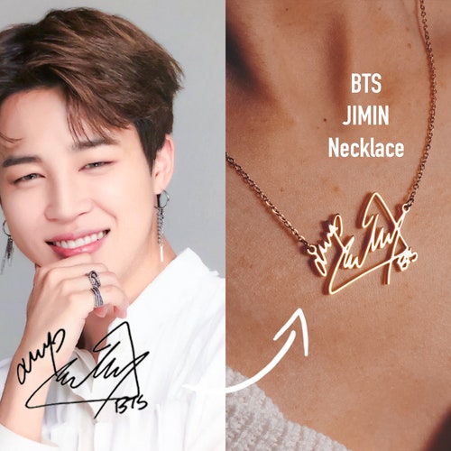 BTS JIMIN Signature Necklace Bts Merch Kpop Bts Necklace - Etsy
