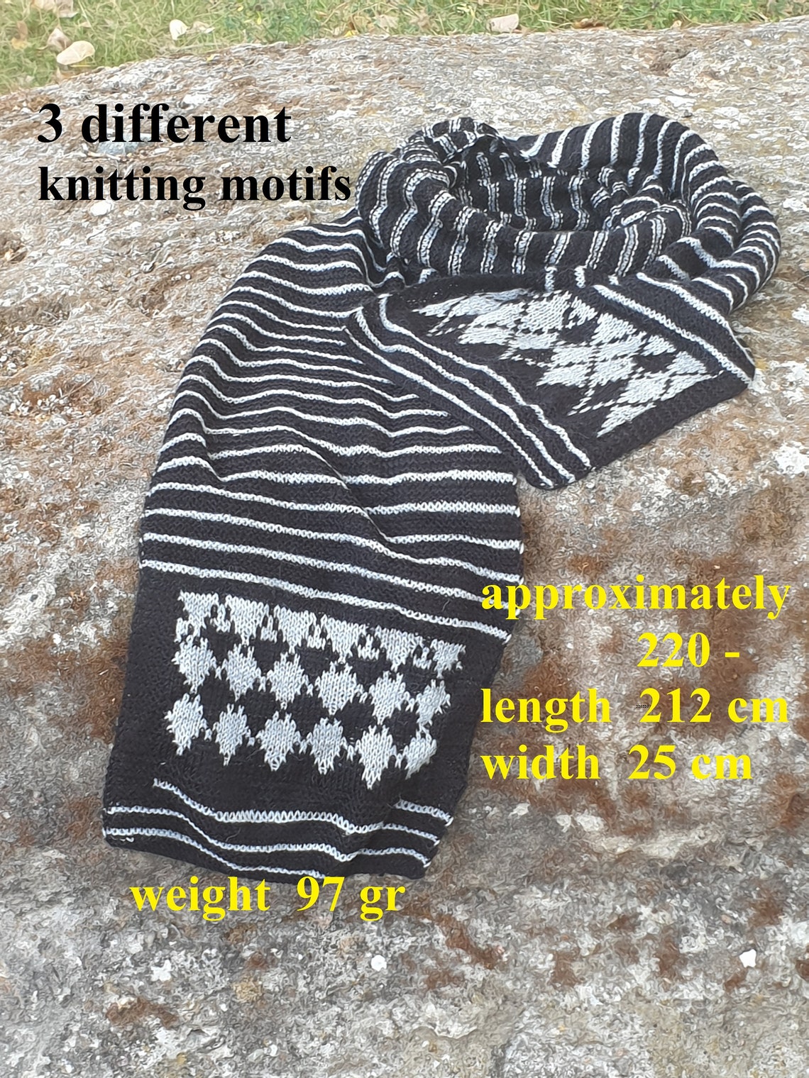Scandinavian Style Pattern Men Scarf Scarf Knitting Pattern - Etsy