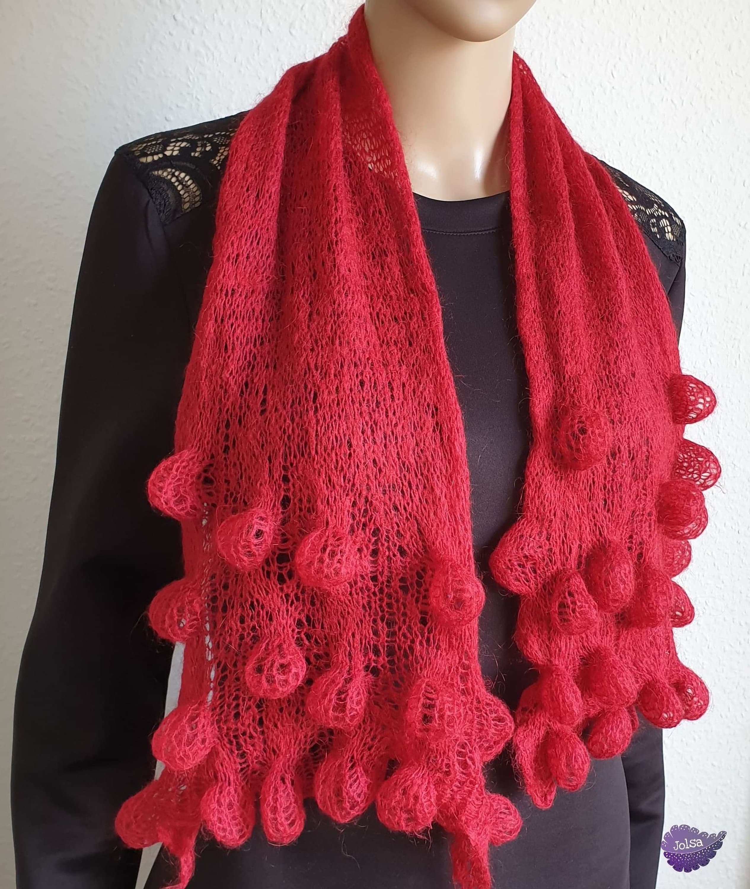 Bubble Scarf Knit PATTERN, Spring Knitted Scarf, Hand Knitted Scarf PDF ...