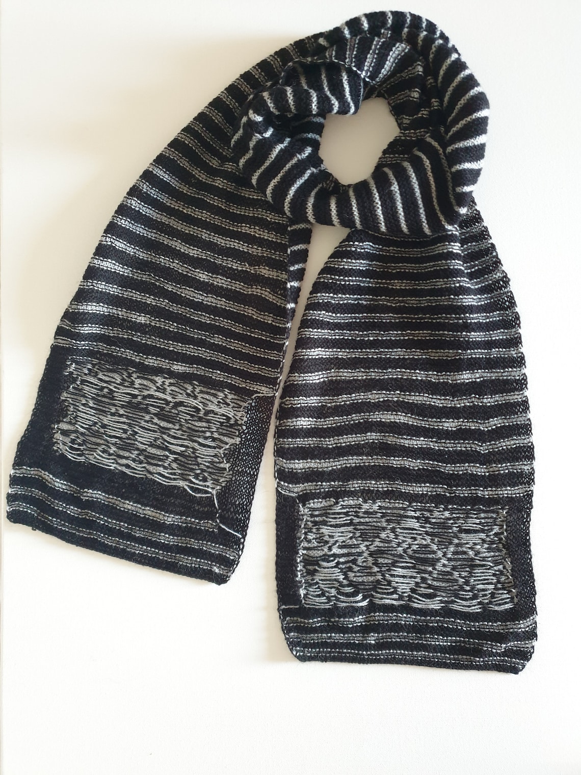 Scandinavian Style Pattern Men Scarf Scarf Knitting Pattern - Etsy