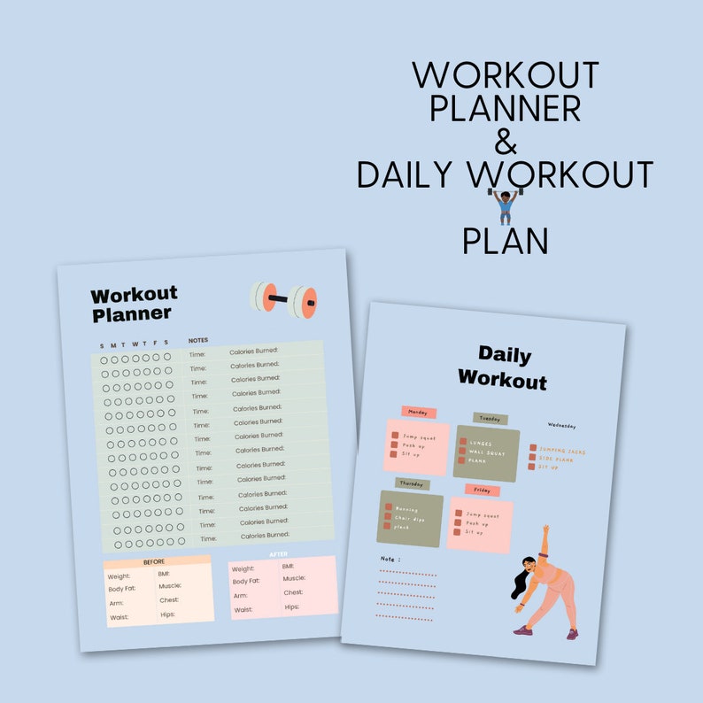 Ultimate Fitness & Meal Planner | Printable Health Tracker | Workout ...