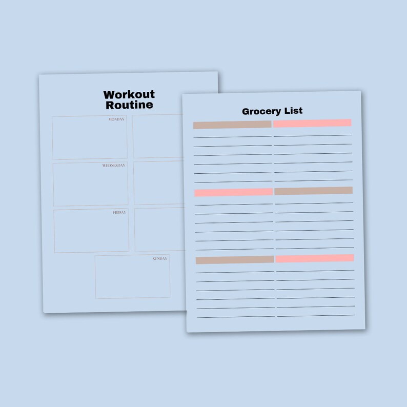 Ultimate Fitness & Meal Planner | Printable Health Tracker | Workout ...