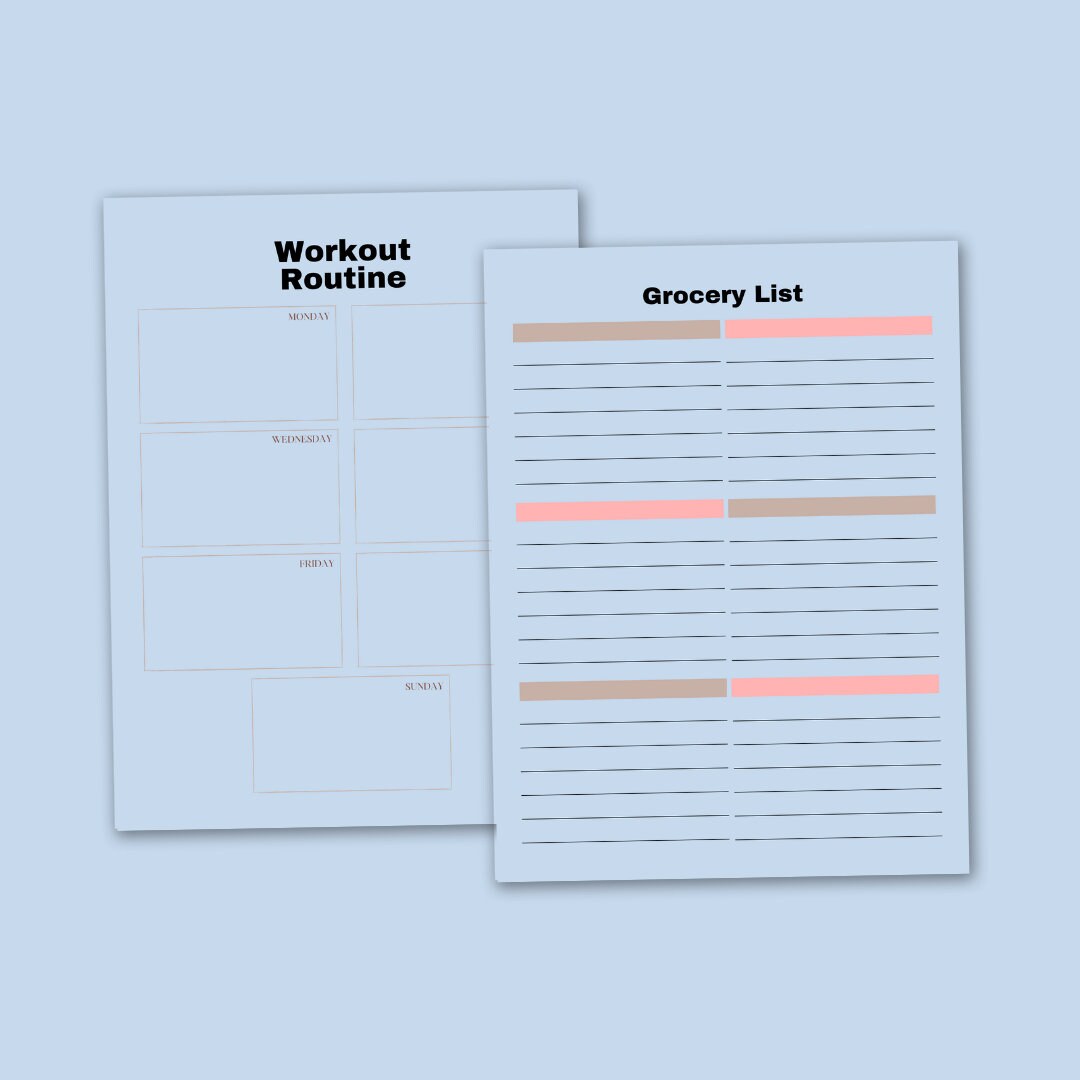 Ultimate Fitness & Meal Planner | Printable Health Tracker | Workout ...