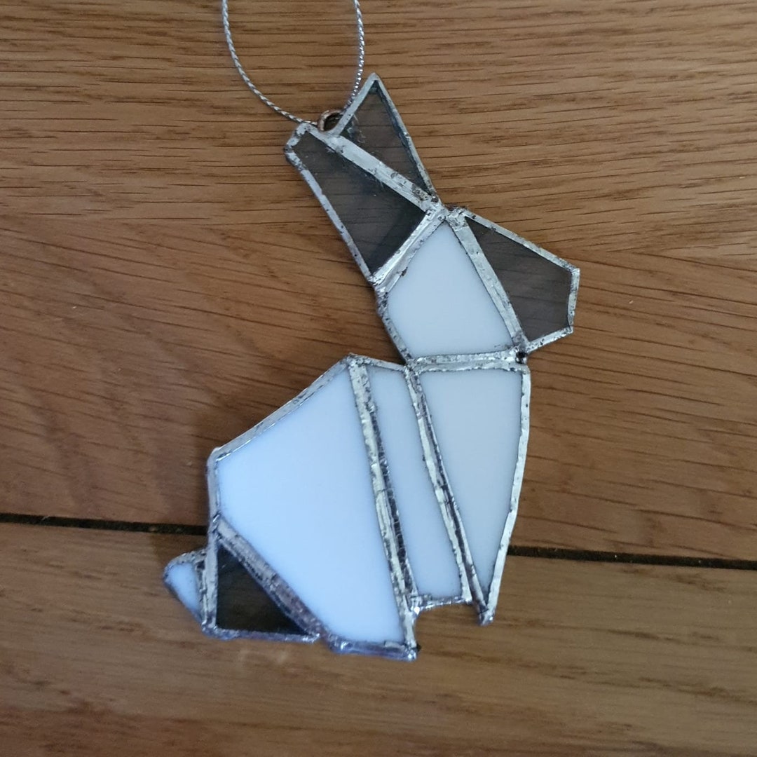 Handmade Rabbit Stained Glass Suncatcher - Etsy