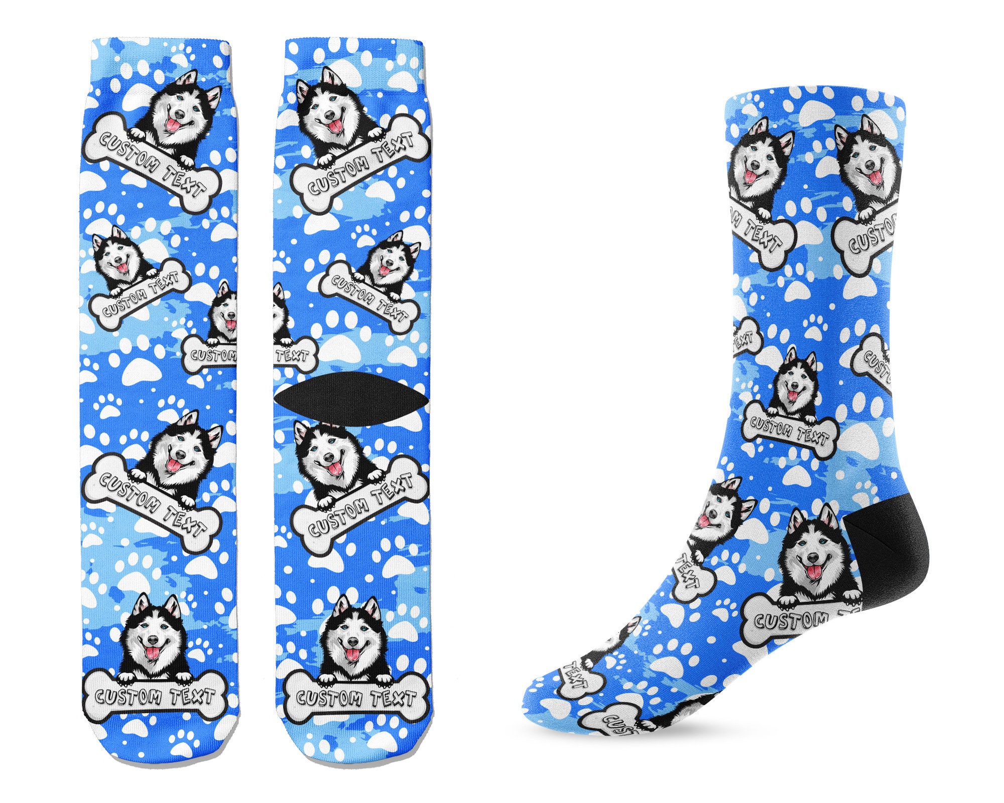 Personalized Siberian Husky Dog Socks Custom - Etsy