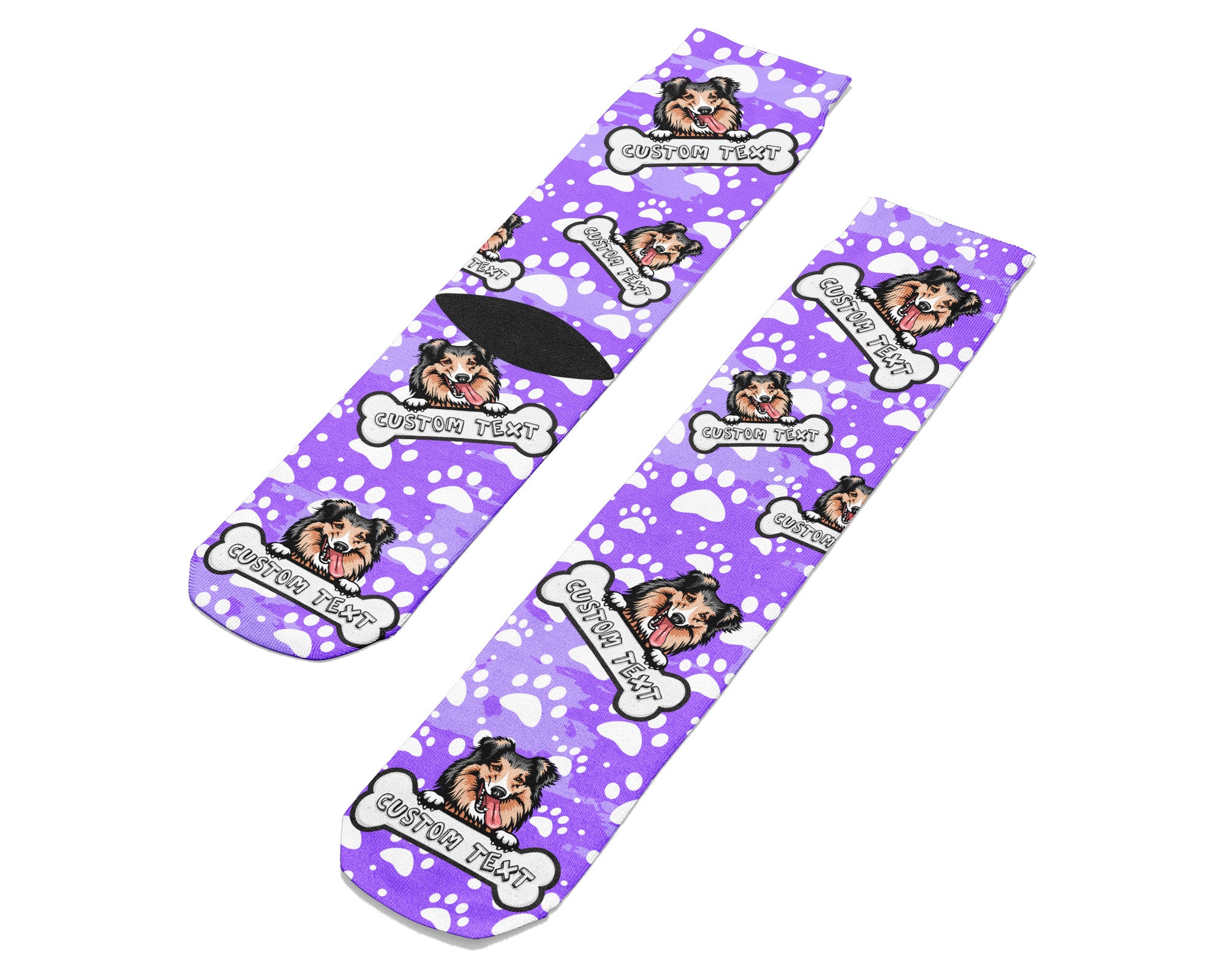 Personalized Shetland Sheep Dog Socks Custom (sheltie) - Etsy