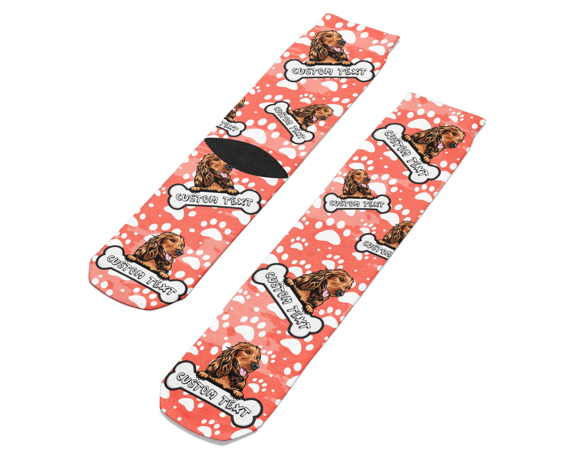 Personalized Cocker Spaniel (brown) Dog Socks Custom - Etsy