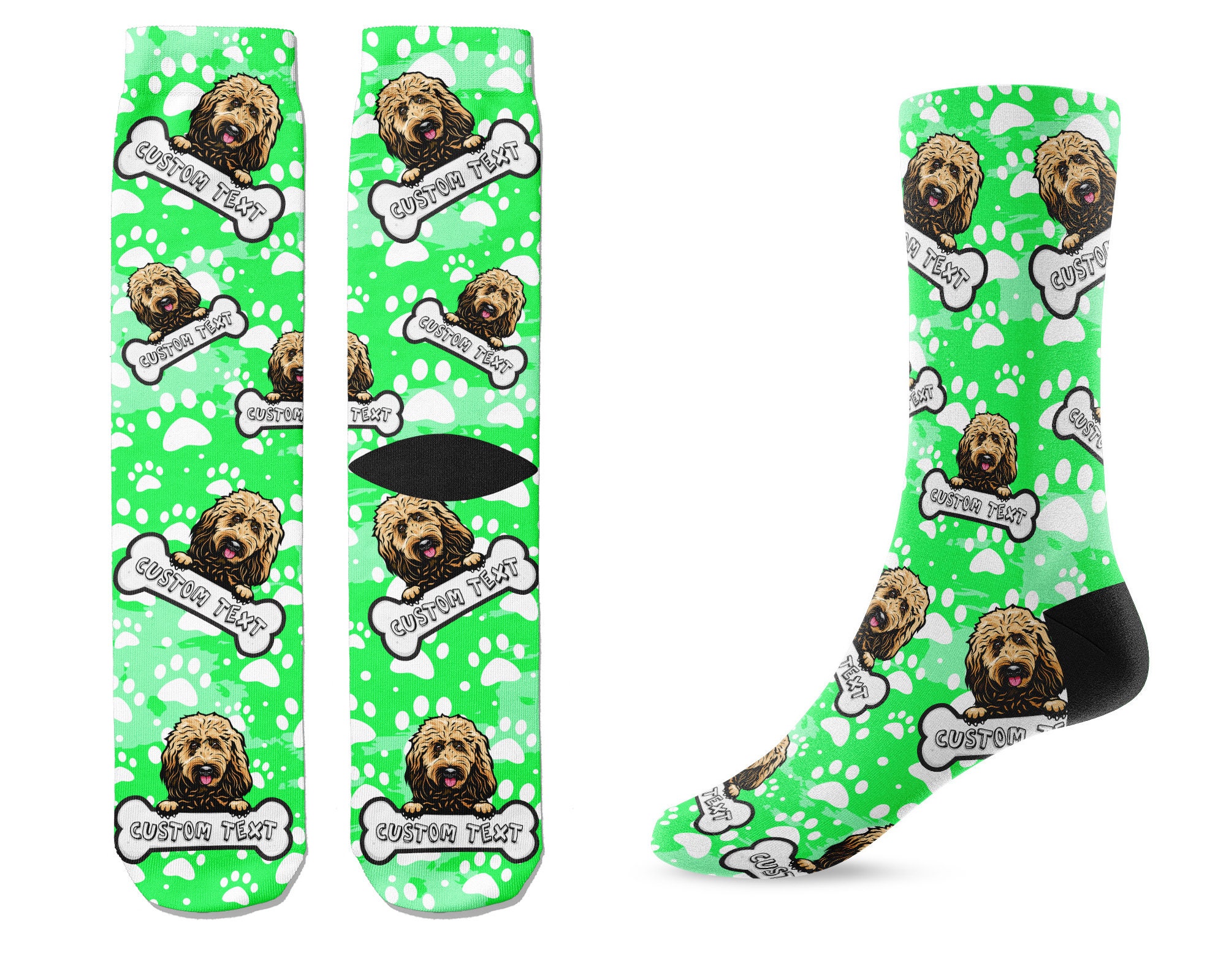 Personalized Goldendoodle Dog Socks Custom - Etsy