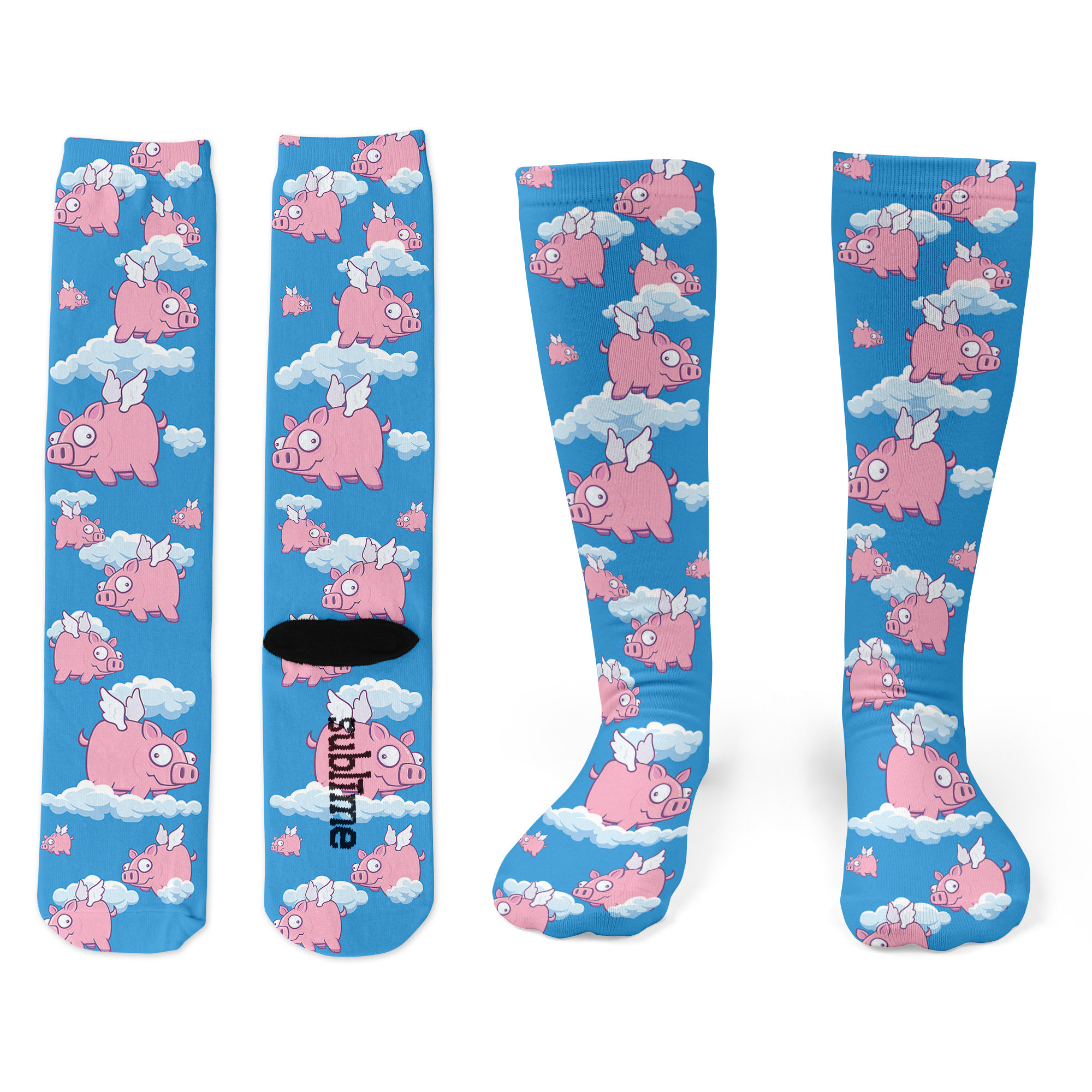 Flying Pigs Novelty Knee Socks - Etsy.de