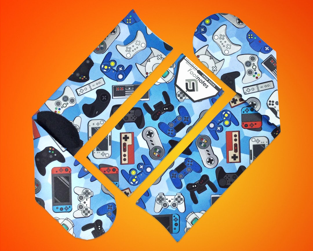 Video Game Controller Novelty Crew Socks - Etsy