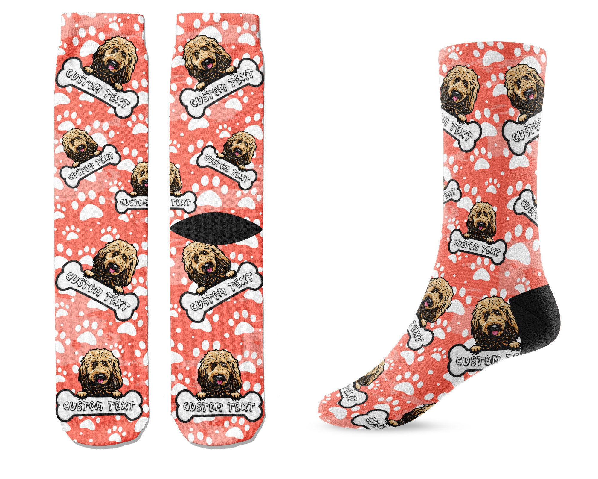 Personalized Goldendoodle Dog Socks Custom - Etsy