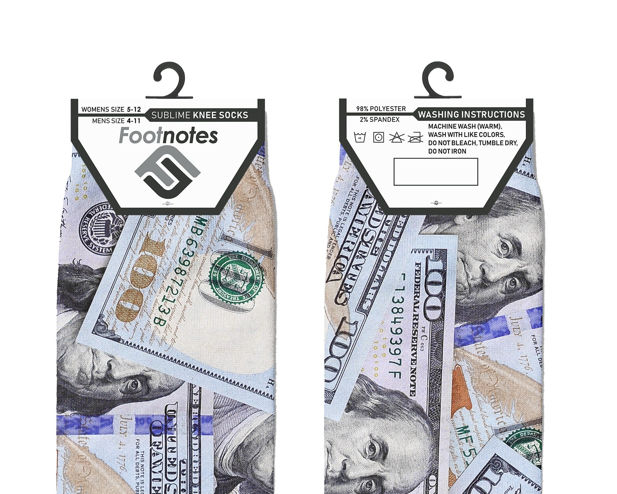 Hundred Dollar Bills Novelty Knee Socks - Etsy