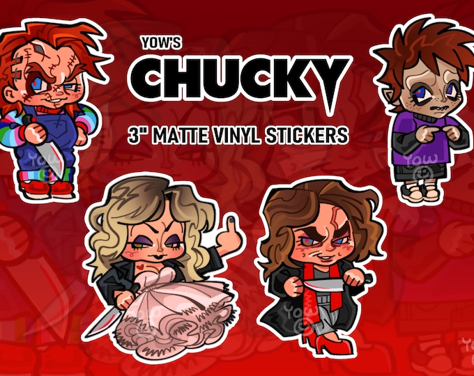 CHUCKY 3 Vinyl Stickers - Etsy