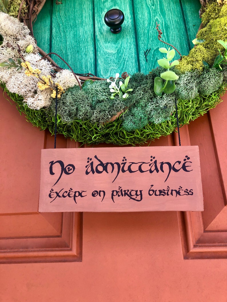 Hobbit Wreath Door Wreath Lotr Decor Wall Hanger 14 - Etsy