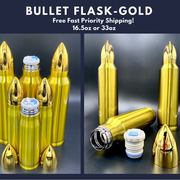 Bullet Water Bottle - Etsy