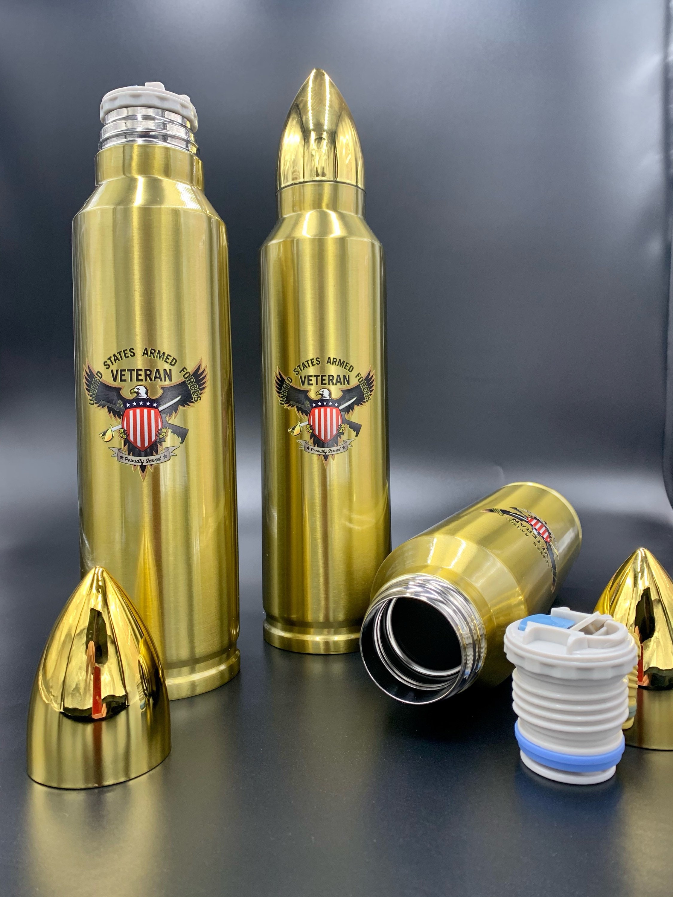 US Military Veteran-bullet Thermos-fast Free Priority Shipping Perfect ...