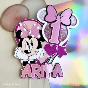 Minnie Mouse Custom Shaker Personalised Birthday Cake Topper - Etsy