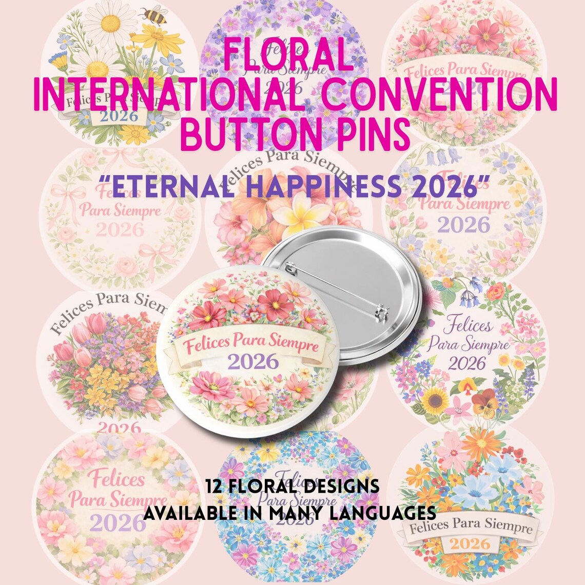 Floral International Convention 2026 Pin, Eternal Happiness JW Gift - Etsy