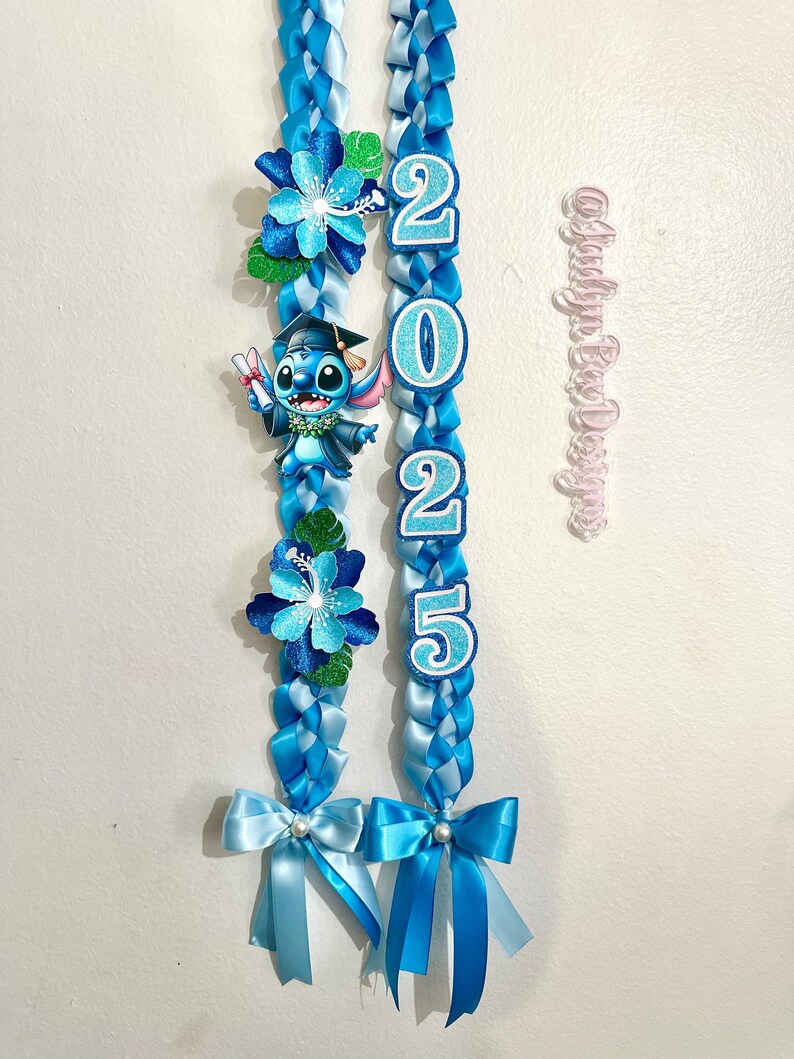 Stitch Hibiscus Flower Graduation Lei - Etsy