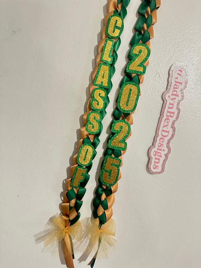 Green and Gold Graduation Lei - Etsy