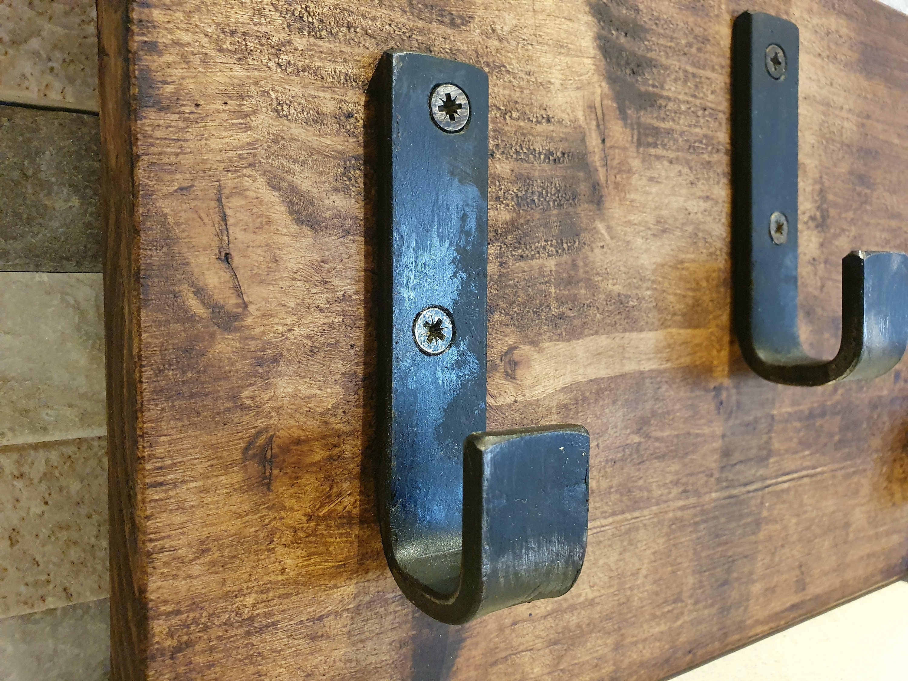 Colgador de abrigo hecho a mano rústico - Etsy España