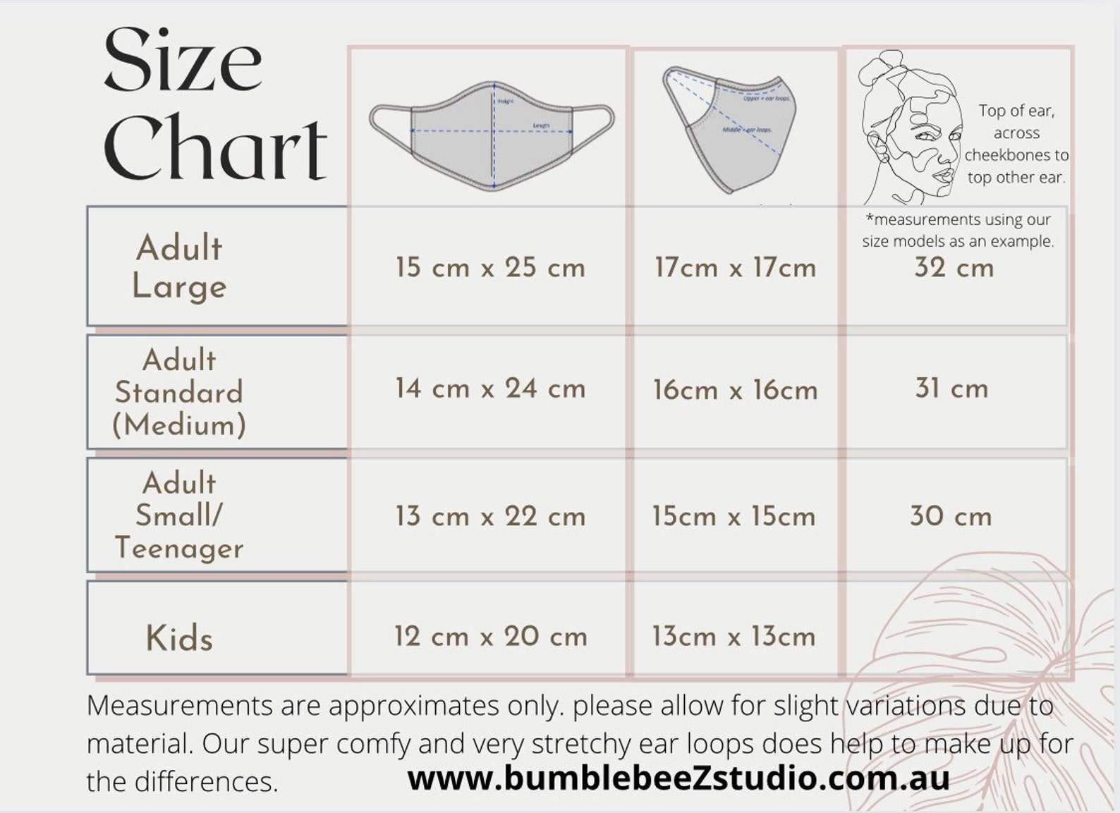 Australian Reusable Cloth Face Masks. Comfortable Ear Loops. | Etsy