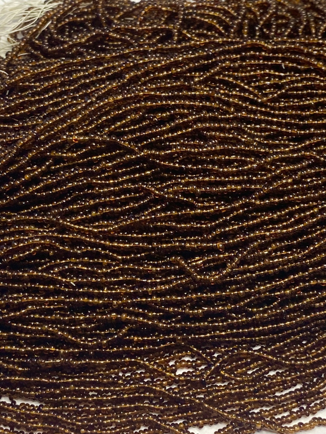 Rare Antique Micro Seed Beads- 17/0 Pecan Amber Brown Mix - 1500 Beads ...