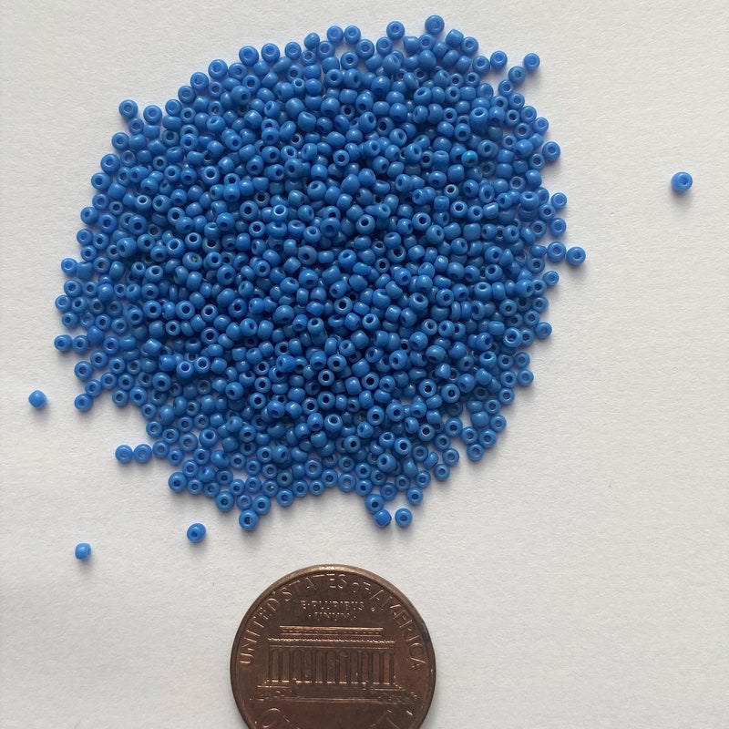 Blue Seed Beads - Etsy