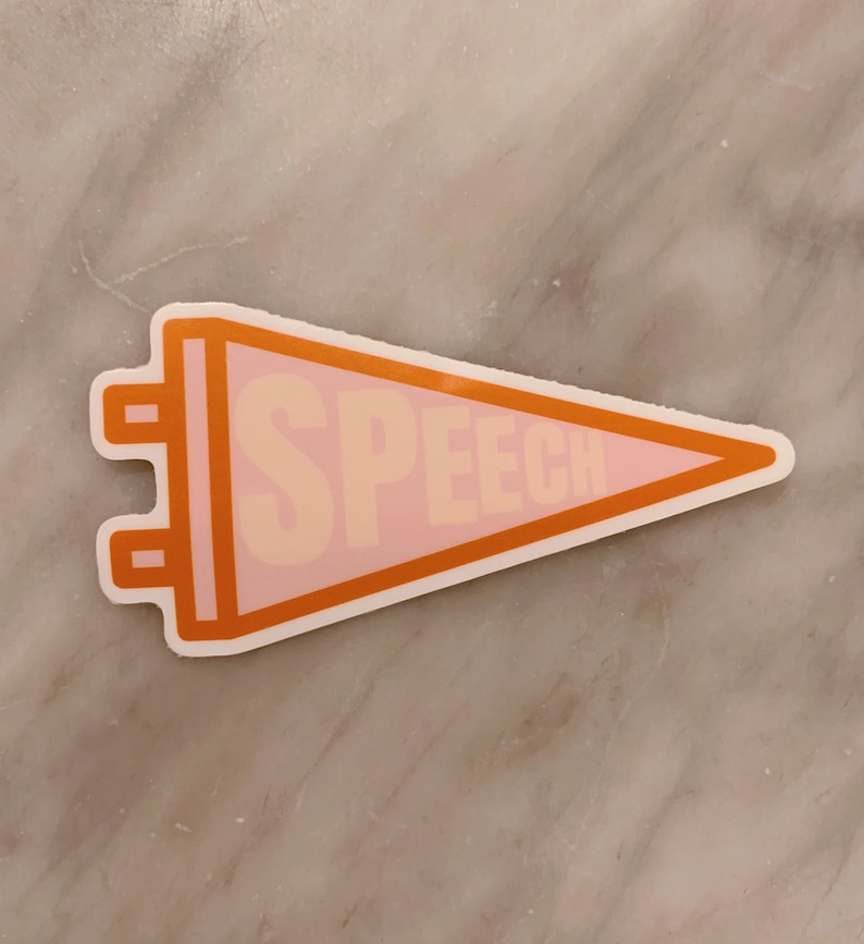 SLP Sticker SPEECH Flag - Etsy