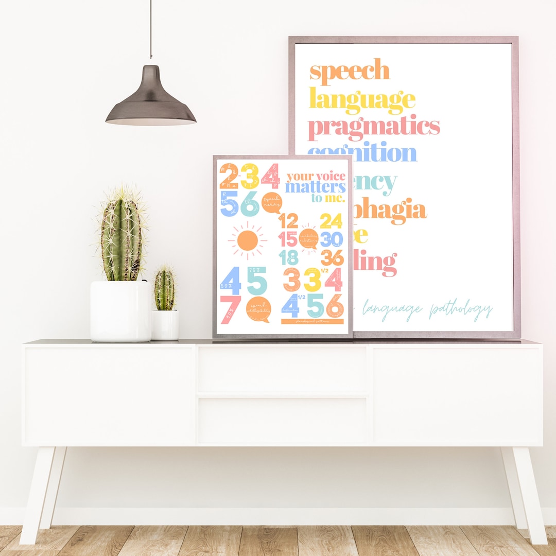 SLP Wall Art Digital Download - "developmental Norms Colorful" - Etsy
