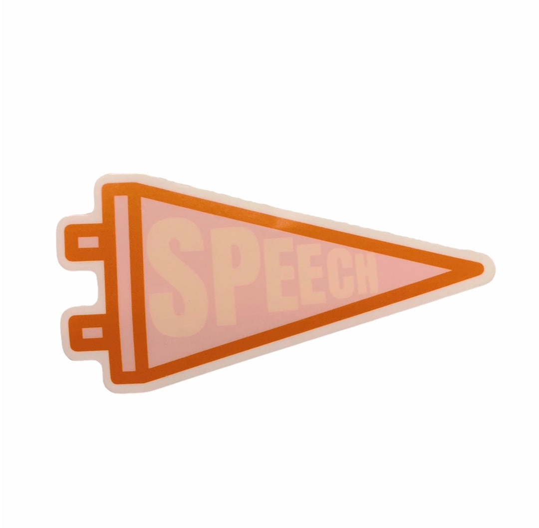 SLP Sticker - “SPEECH” Flag - Etsy