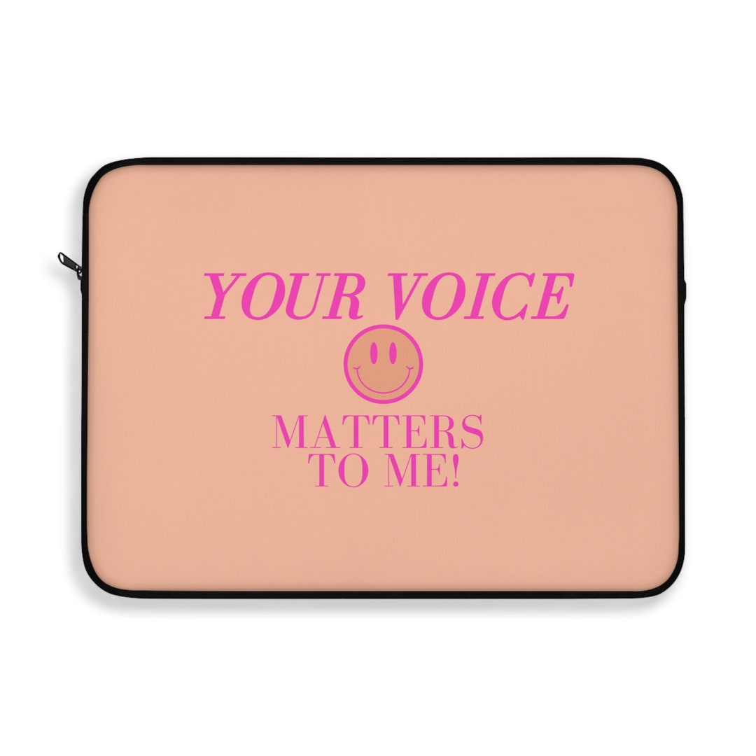 Your Voice Matters Smiley Laptop Sleeve - Etsy
