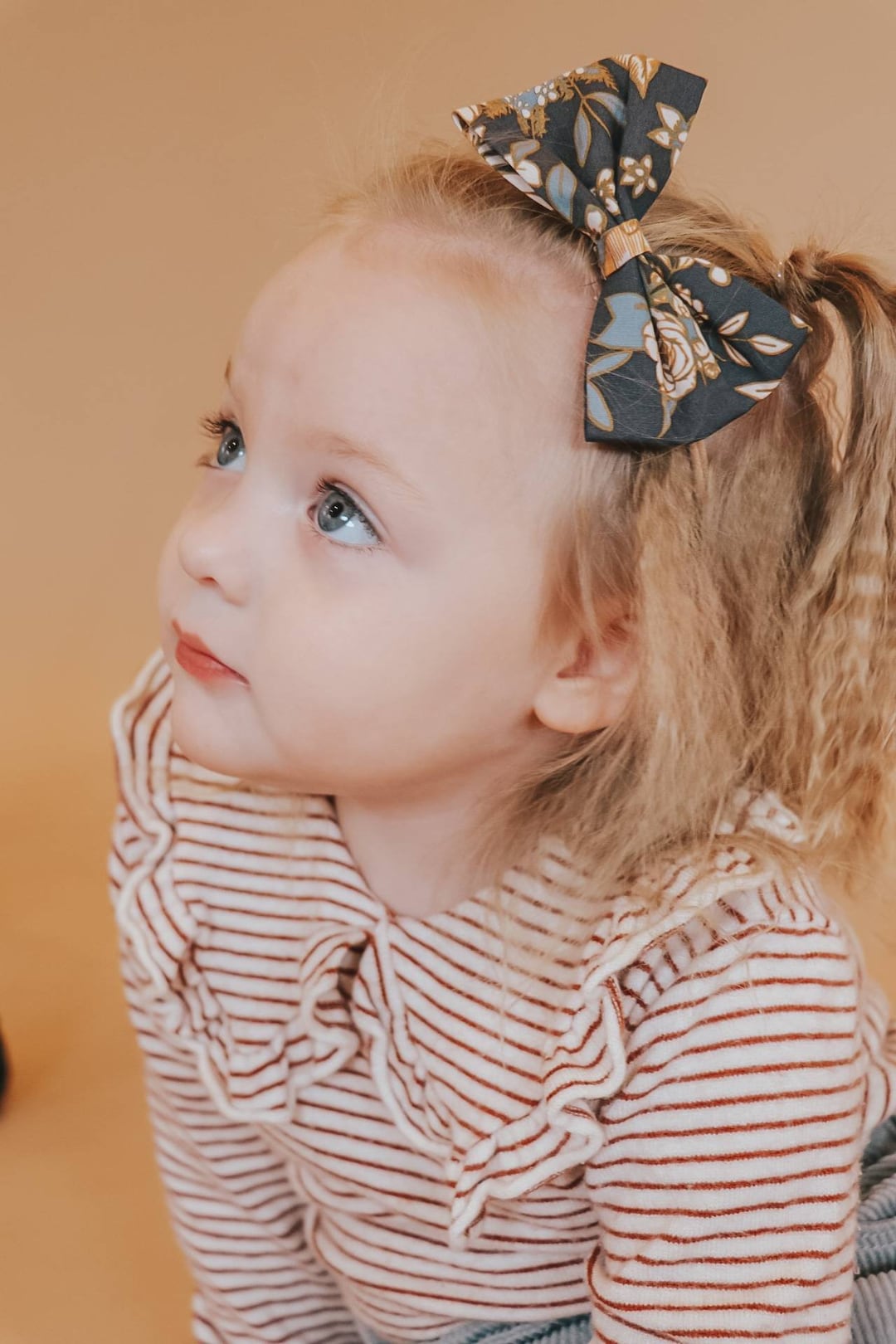 Navy Floral Universe MEDIUM Bow Floral Headband Girl's Hair Bow Girl's ...